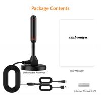 China Factory direct sales high gain 25db magnetic  DVB-T2 omnidirectional HDTV digital indoor  tv  antenna for sale