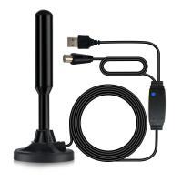 China Super active Outdoor TV antenna with amplifier ABS Material Smart Tube Tv Antenna magnetic for sale