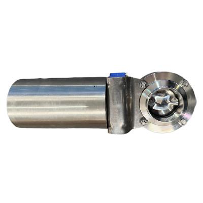 China Automatic Control Stainless Steel Sanitary Manual Butterfly Valve for sale