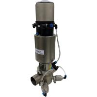 China Stainless Steel Sanitary Single Seat Double Sealed Anti Mixing Valve for sale