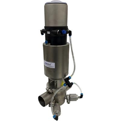 China Stainless Steel Sanitary Single Seat Double Sealed Anti Mixing Valve for sale