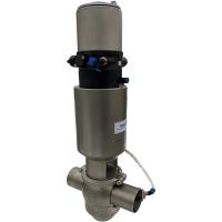 China Stainless Steel Sanitary Single Seat Double Sealed Anti Mixing Valve for sale