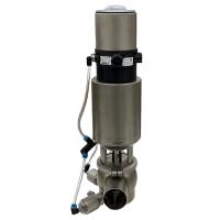 China SS316 Sanitary Single Seat Double Sealed Anti Mixing Valve for sale