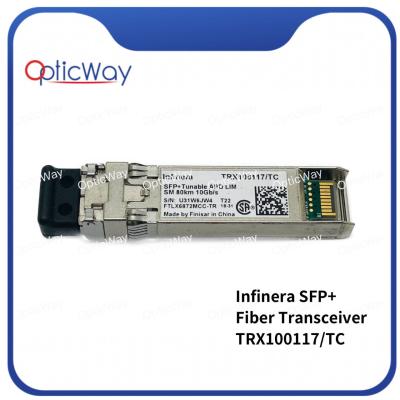 China Infinera TRX100117/TC 10G DWDM Tunable APD LIM 80km LC SFP+ Fiber Transceiver for sale