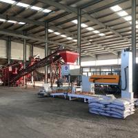 China Bottles Automatic Palletizer Machine Low Level Robotic Palletizer For Infeed In Production Line for sale