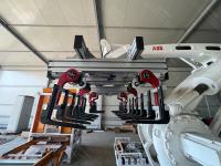 China 250Kg Robotic Palletizer Machine IRB660 ABB Robot Arm Dual Cabinet Controller for sale