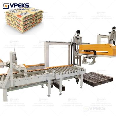 China Promation Palletizer Handling Bags Of Flour VPEKS Automatic Single Column Palletizer for sale