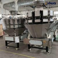 China Automatic filling machine 2 heads weigher home use bean nuts letils cookies seeds manual dosing packing machine for sale