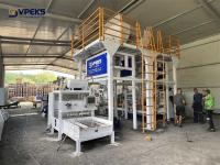 China Cement Bags Carton Valve Bag Filling System With Robotic Palletizer for sale