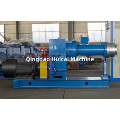 China Rubber Strip Production Line 150mm Cold Feed Rubber Extruder with 15.3-55 kW Power for sale