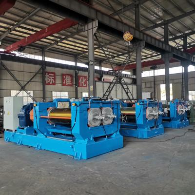 China Chilled Cast Iron Roller Two Roll Mill for Rubber Mixing Mill and Tile Making Machine for sale