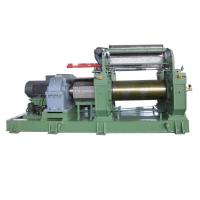 China XK-400 Rubber Two Roll Open Mixing Mill and for Manufacturing Plant in Blue/Green for sale