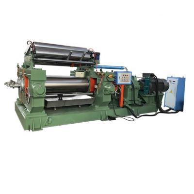 China Automatic Turn Glue Device Two Roll Rubber Open Mixing Mill Machine for Rubber Mixing for sale