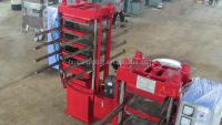 China Rubber Tile Making Machine with Front and Back Manual Push-Pull Mode 50Ton Molding Power for sale