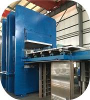China Column or Frame Structure Automatic Rubber Mat Vulcanizing Press for Production Line for sale