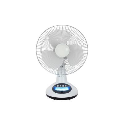 China Hot sale  good price solar 12 inch rechargeable  table fans with LED light for sale