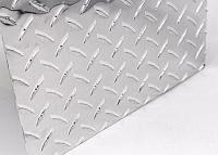 China 5mm 10mm Thick 6063 Aluminum Checker Plate PVC Film Embossed Coated Sheet for sale