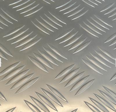 China 5052 6063 Aluminum Checker Plate Nonslip 3bar 5bar Rolling Sheet for Trailers 0.1-15mm for sale