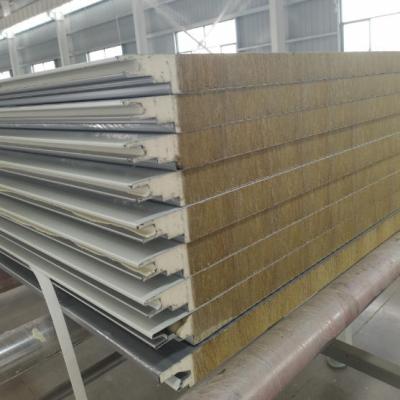 China Moisture Resistant Fire Rated PU Sealed Rockwool Sandwich Panel For Wall Cladding And Roofing Systems for sale