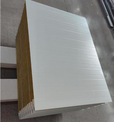 China Fireproof Heat Preservation Sound Insulation Rock Wool Panels With Pu Edge Sealing for sale