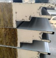 China Fireproof Heat Preservation Sound Insulation Rock Wool Panels With Pu Edge Sealing for sale