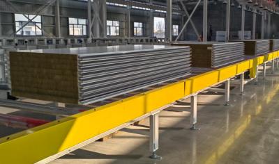 China Fire Rated Rock Wool Sandwich Panel Color Steel Surface Workshop Sandwich Panel Mineral Wool for sale