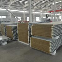 China A1 Non-combustible Rockwool Sandwich Panel PPGI Color Steel Rock Wool Insulated Panel For Prefab Building Partition for sale