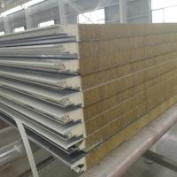 China Class A Fireproof Rock Wool Sandwich Panel Fire Rated Insulated Wall Panel for sale