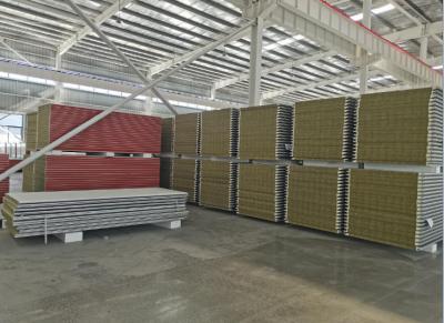 China Color Steel A1 Rock Wool Sandwich Panel for sale