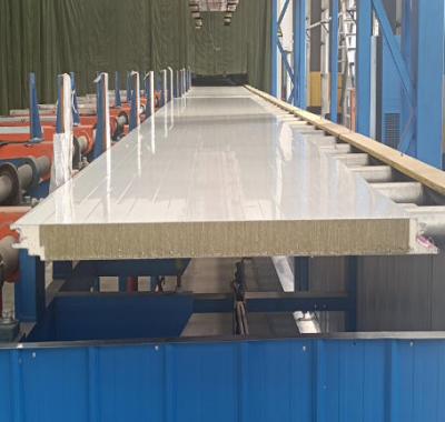 China China Factory Roofing A1 Fireproof Hidden Screws 3 Ribs Rock Wool Roof Sandwich Panel With Pu Edge Sealing for sale