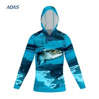 China Breathable Camo Long Sleeve Mens UPF50 Quick Dry Fishing Wear Hoodie Rash Guard for sale