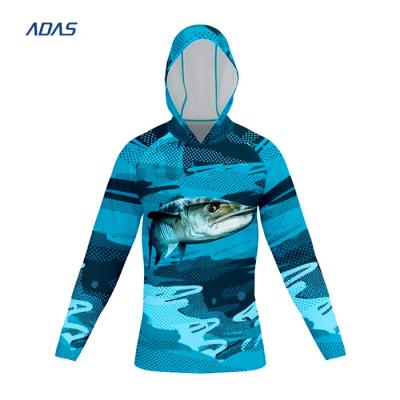 China Breathable Camo Long Sleeve Mens UPF50 Quick Dry Fishing Wear Hoodie Rash Guard for sale