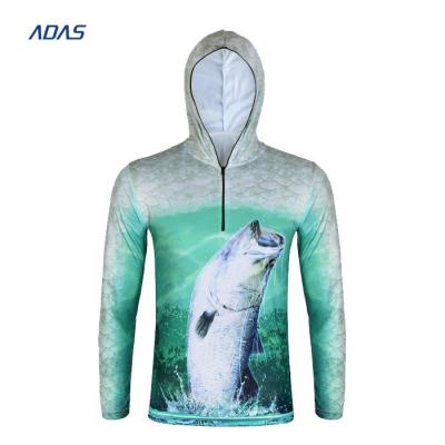 China Rash Guard Anti UV Lightweight Fishing Hoodies Jersey UPF50 Quick Dry Sun Protection for sale