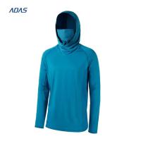 China Sublimation Quick Dry Fishing Wear anti UV Fishing Hoodie T Shirt Face Mask UPF 50 100% Polyester for sale