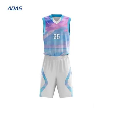 China Custom Made Reversible Youth Basketball Jerseys Uniform For Kids Unisex Mesh Design for sale