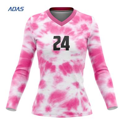 China Sublimated Print Unisex Volleyball Wear Jerseys Long Sleeve ODM for sale
