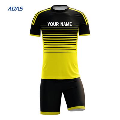 China Full Set Football Quick Dry Sublimated Soccer Uniforms Wear Jersey Shirts Tops ODM for sale