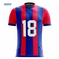 China Order Custom Made Men's Soccer Uniforms Jersey For Children Team 160gram for sale