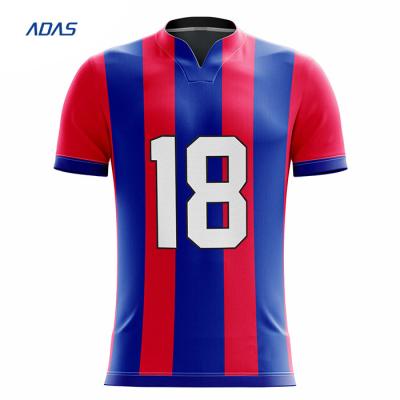 China Order Custom Made Men's Soccer Uniforms Jersey For Children Team 160gram for sale