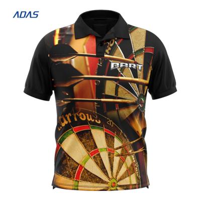 China Unisex Regular Fit Custom Made Dart Shirts Polo Tee Breathable Polyester for sale