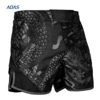 China Sublimated MMA Muay Thai Wrestling Mens Polyester Shorts Dyed Sportswear Oem for sale