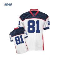 China Breathable Usa American Football Wear Jersey 100% Polyester Moisture Wicking for sale