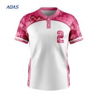 China Antishrink Plain Sublimation Baseball Team Wear Women's Jerseys Transfer Print for sale