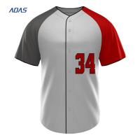 China Applique Design Sublimated Printed Women'S Baseball Jersey Bottom Down for sale