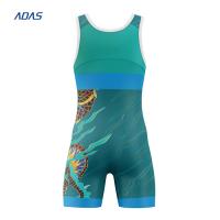 China Anti Shrink Spandex Wrestling Singlet Full Body For Men Breathable Lightweight Polyester Material for sale