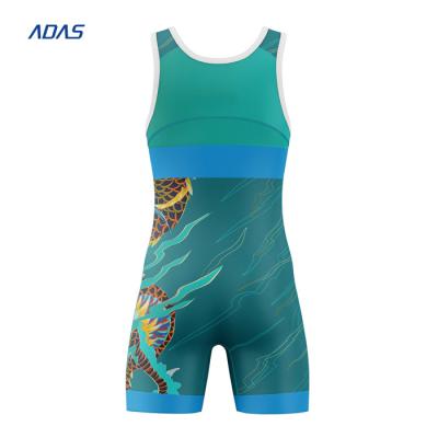 China Anti Shrink Spandex Wrestling Singlet Full Body For Men Breathable Lightweight Polyester Material for sale