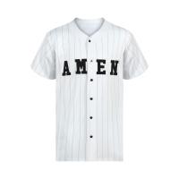 China Unisex Buttoned Baseball Team Wear Jersey Tees Breathable Polyester Custom for sale