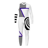 China Custom Unitard Top with side cape Performance Uniform for Color Guard,marching band for sale