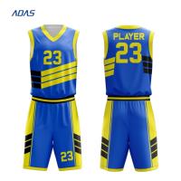 China Custom Designed Breathable Reversible Basketball Jersey Printed Logo Sportswear Uniform for sale