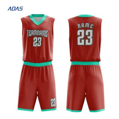 China Men Reversible Mesh 100% Polyester Breathable Short Sleeve Sublimation Latest Design High Quality New Arrival Basketball Jersey for sale